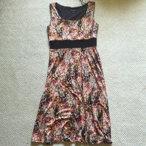 Perceptions | Dresses | Nwt Dark Brown Orange White And Red Patterned ...